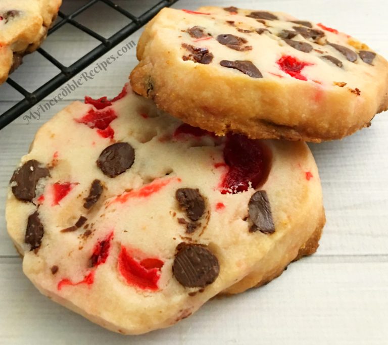 Maraschino Cherry Shortbread Christmas Cookies! - My Incredible Recipes