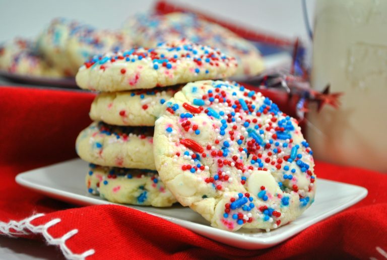 Soft & Chewy White Chocolate Firework Cookies! - My Incredible Recipes