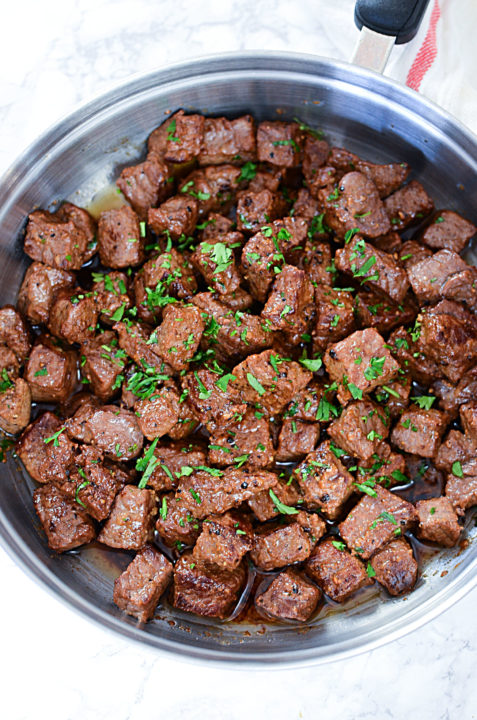 Juicy Garlic Butter Steak Bites - My Incredible Recipes