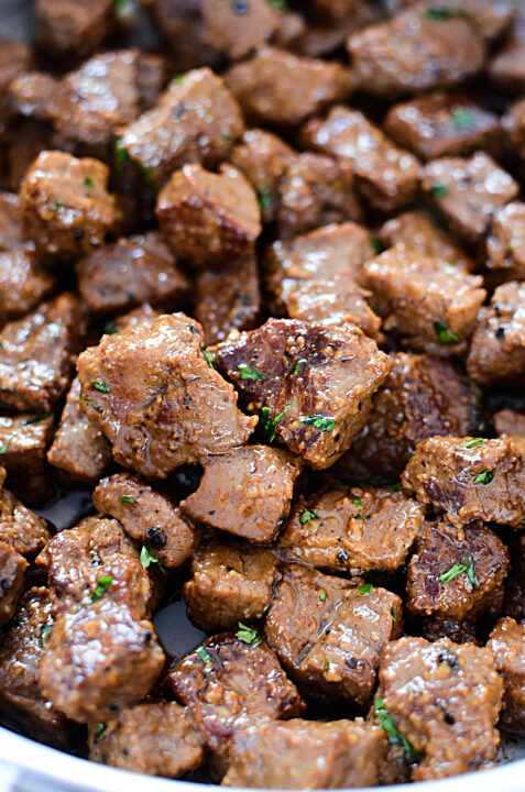 Juicy Garlic Butter Steak Bites - My Incredible Recipes