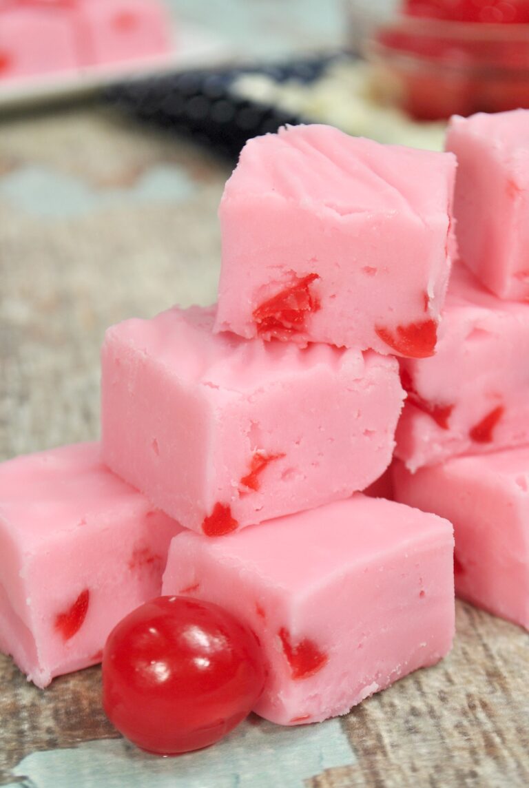 Creamy Cherry Fudge (No Bake)