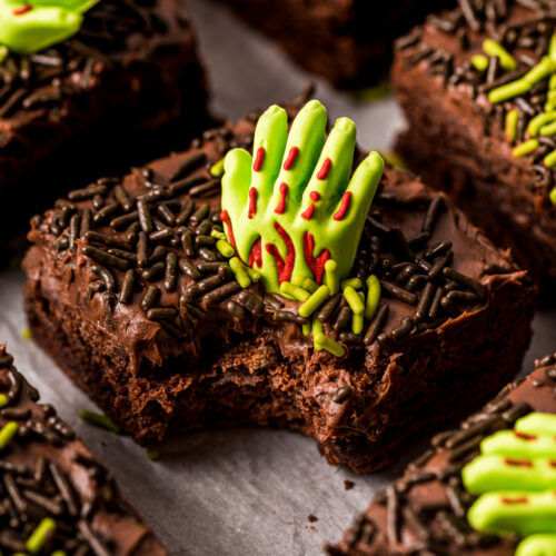 Frosted Zombie Brownies - My Incredible Recipes