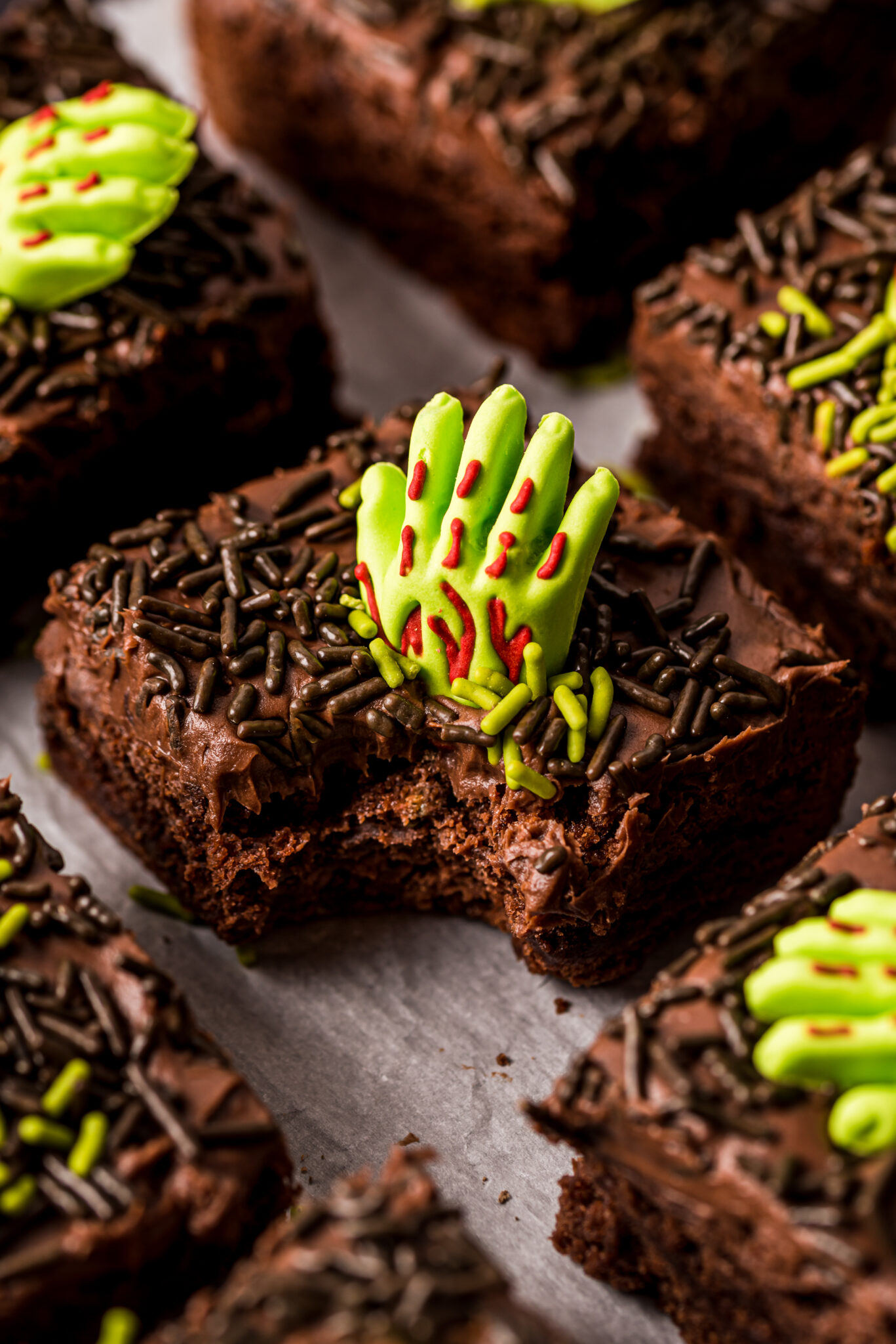 Frosted Zombie Brownies - My Incredible Recipes