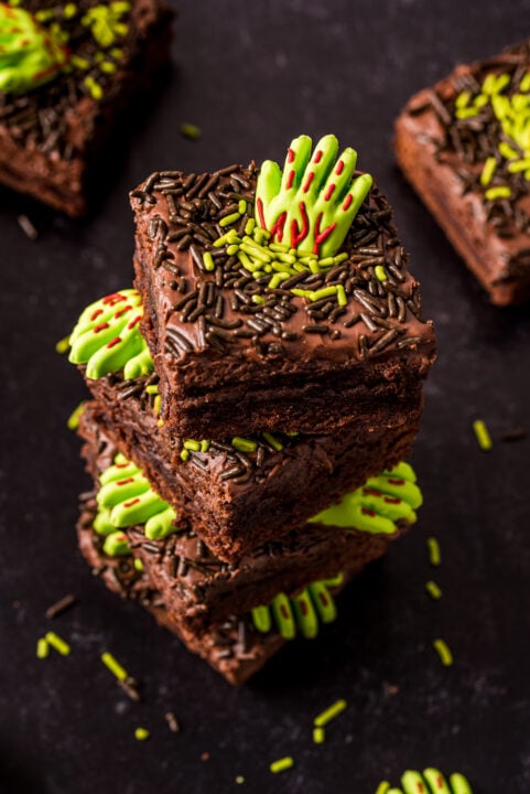 Frosted Zombie Brownies - My Incredible Recipes