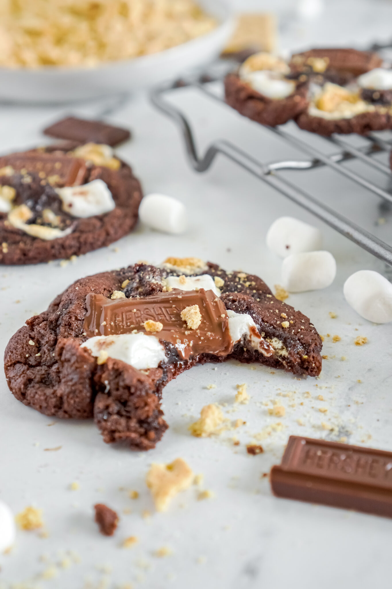 Hershey's Chocolate S'mores Cookies - My Incredible Recipes