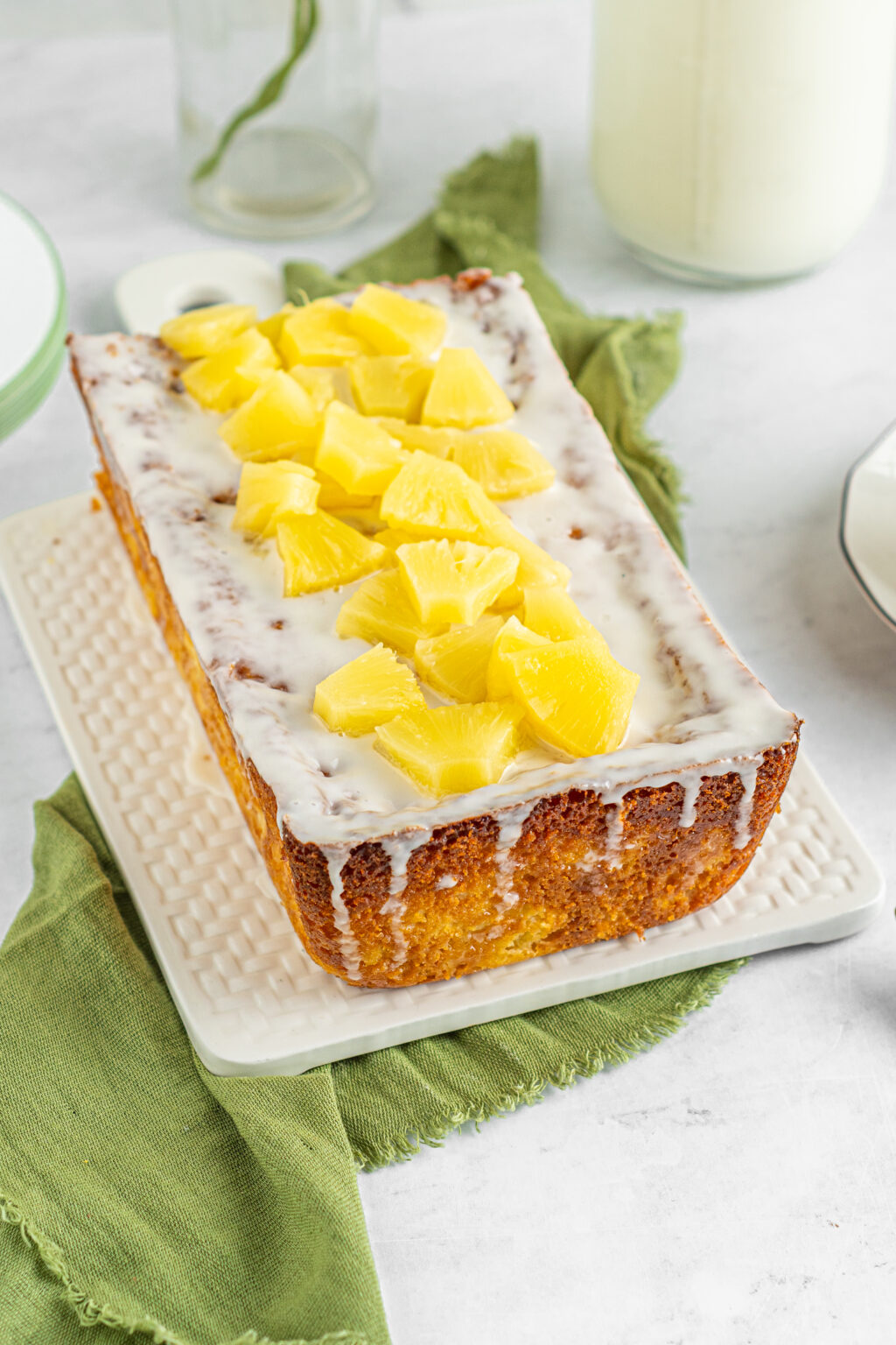 Pineapple Loaf Cake with Pineapple Glaze - My Incredible Recipes