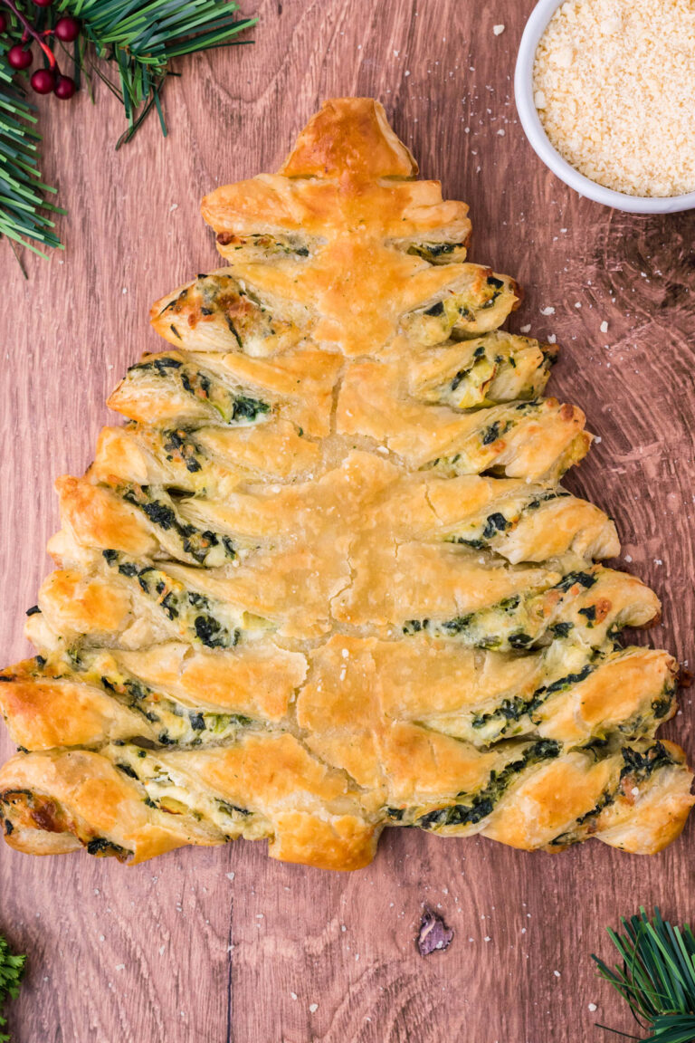 Spinach Artichoke Dip Pull Apart Christmas Bread - My Incredible Recipes