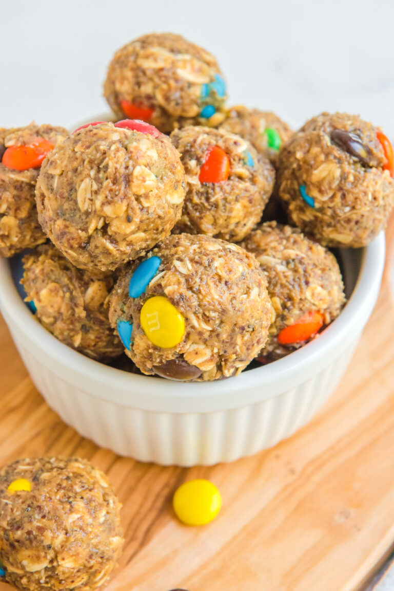 No Bake M&M Energy Balls - My Incredible Recipes