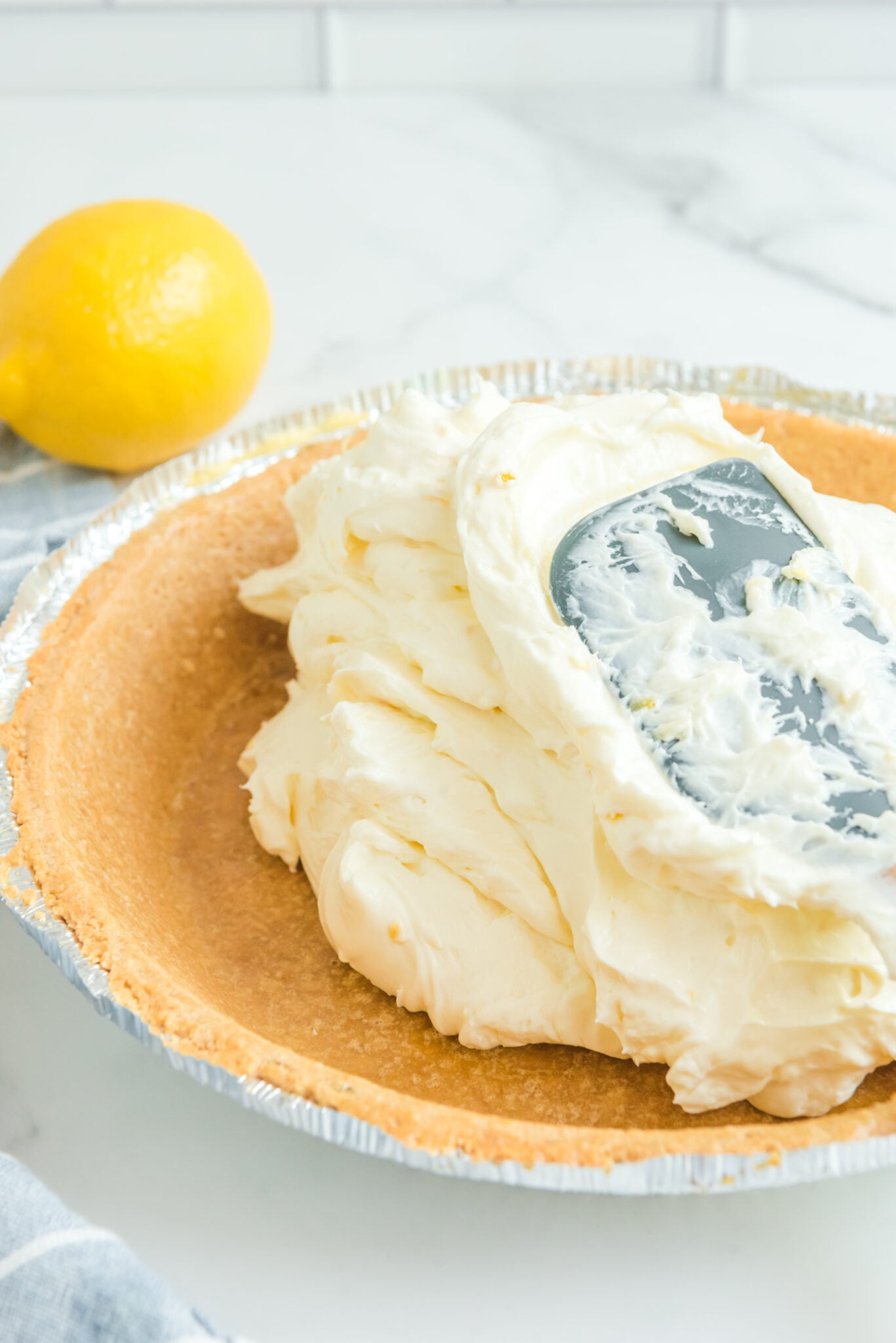 No Bake Lemon Cheesecake Pie - My Incredible Recipes