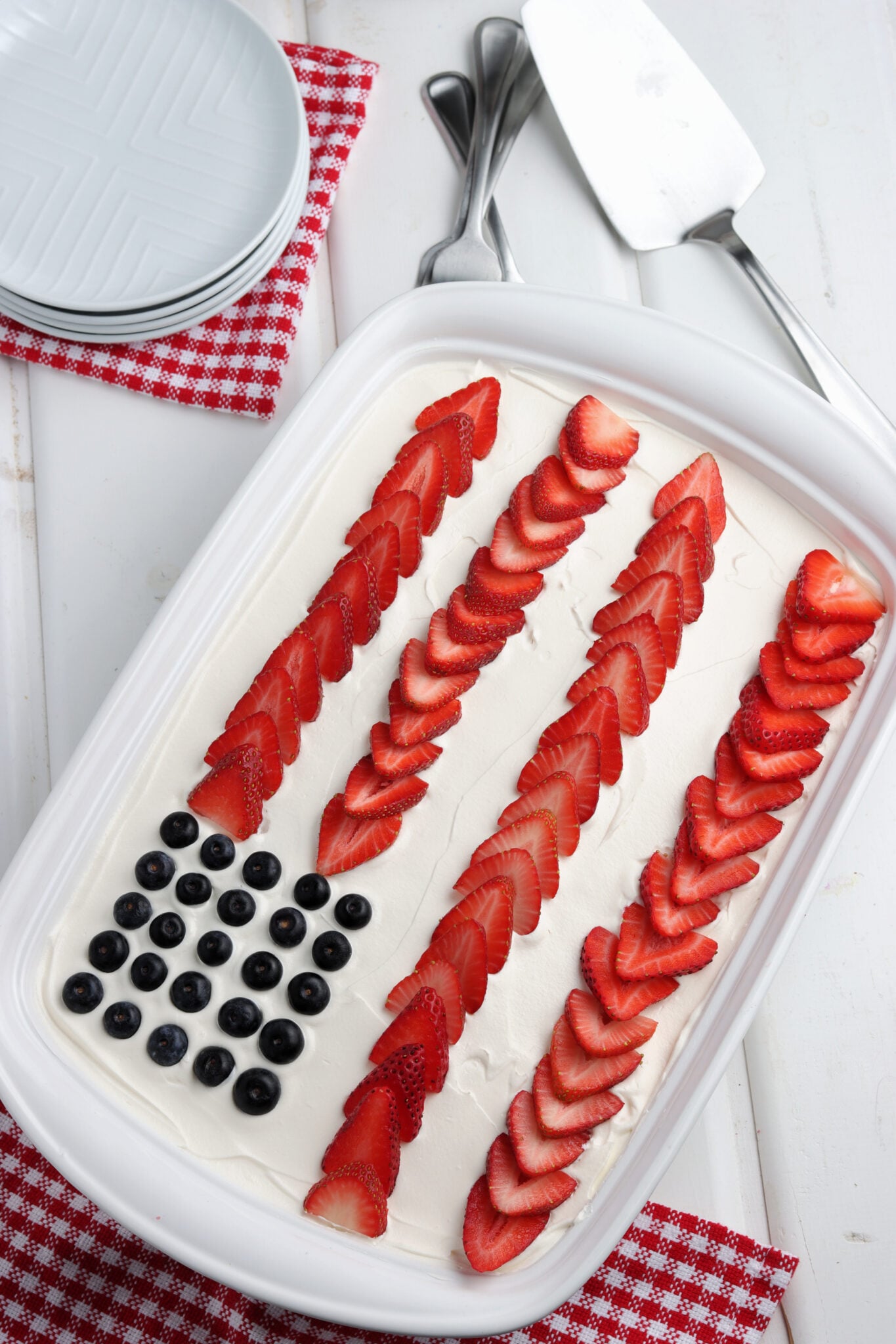 American Flag Cake - My Incredible Recipes