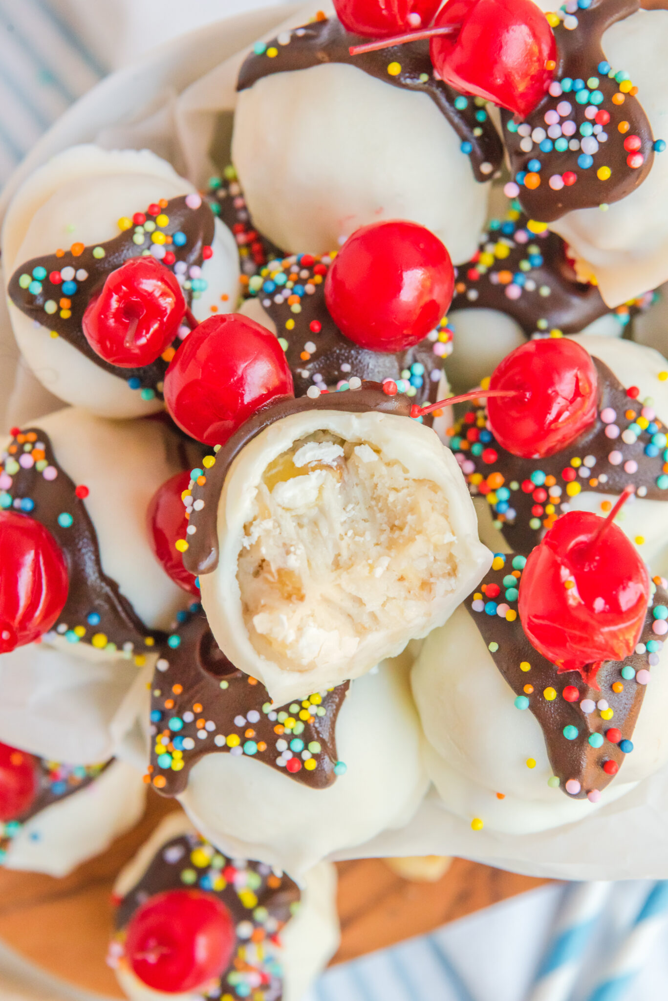 Banana Split Truffles - My Incredible Recipes