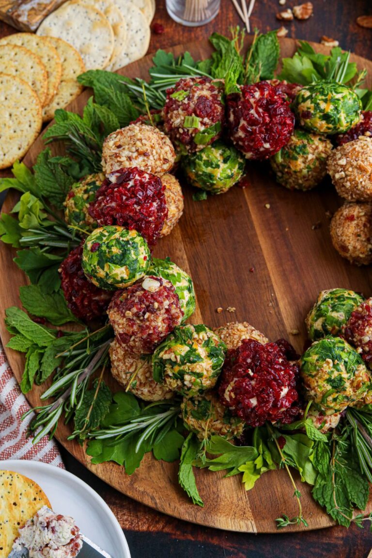 Cheese Ball Wreath - My Incredible Recipes