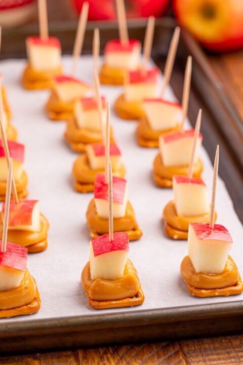 Caramel Apple Pretzel Bites - My Incredible Recipes