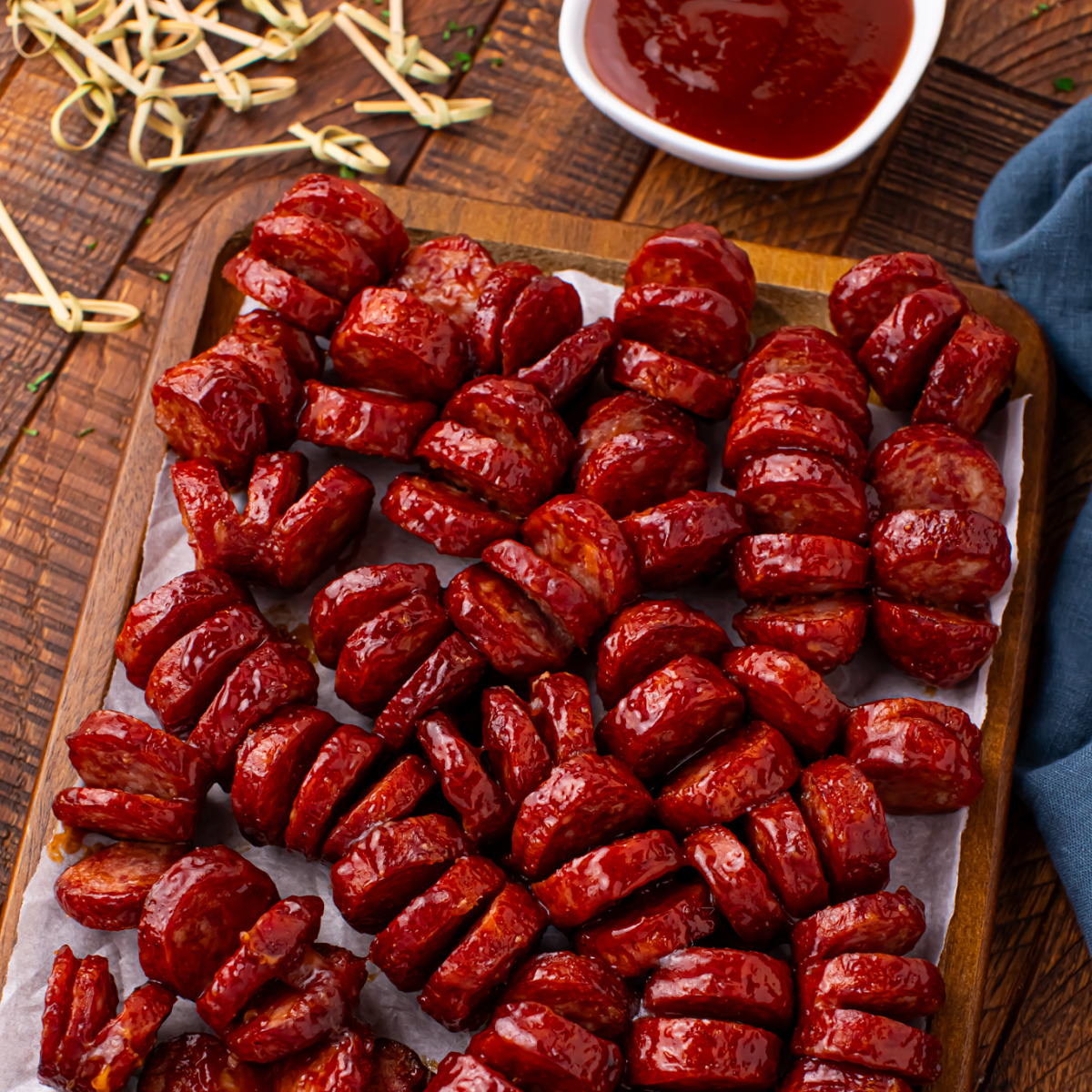 BBQ Hasselback Smoked Sausages - My Incredible Recipes