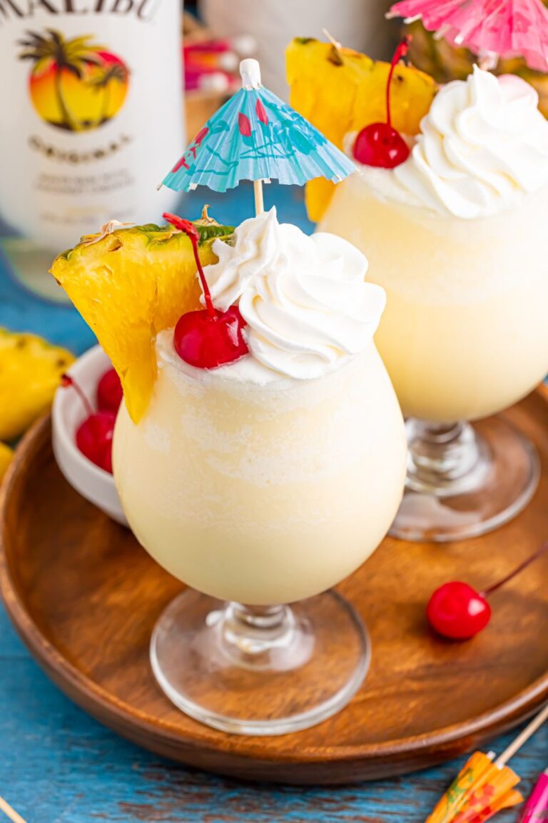 Frozen Malibu Piña Colada Recipe (Creamy Tropical Rum Drink!) - My ...
