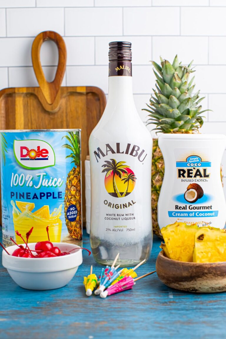 Frozen Malibu Piña Colada Recipe (Creamy Tropical Rum Drink!) - My ...