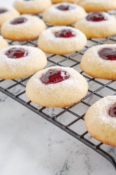 Raspberry Thumbprint Cookies – Soft, Buttery & Jam-Filled - My ...
