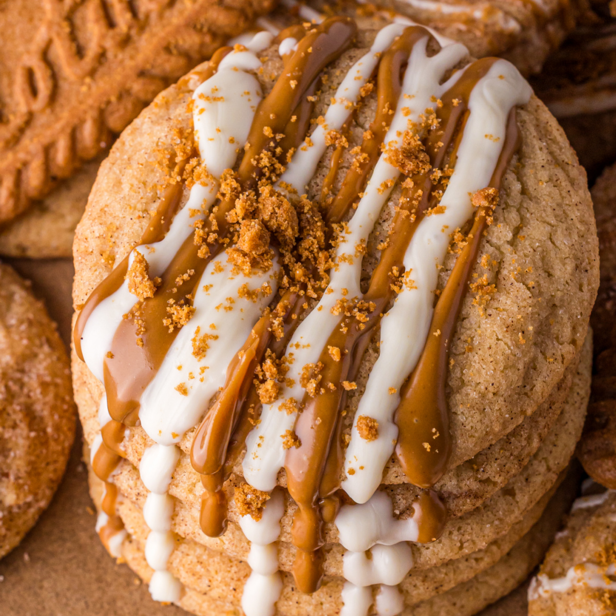 Biscoff Snickerdoodle Cookies (Soft & Chewy Cinnamon Cookies with ...